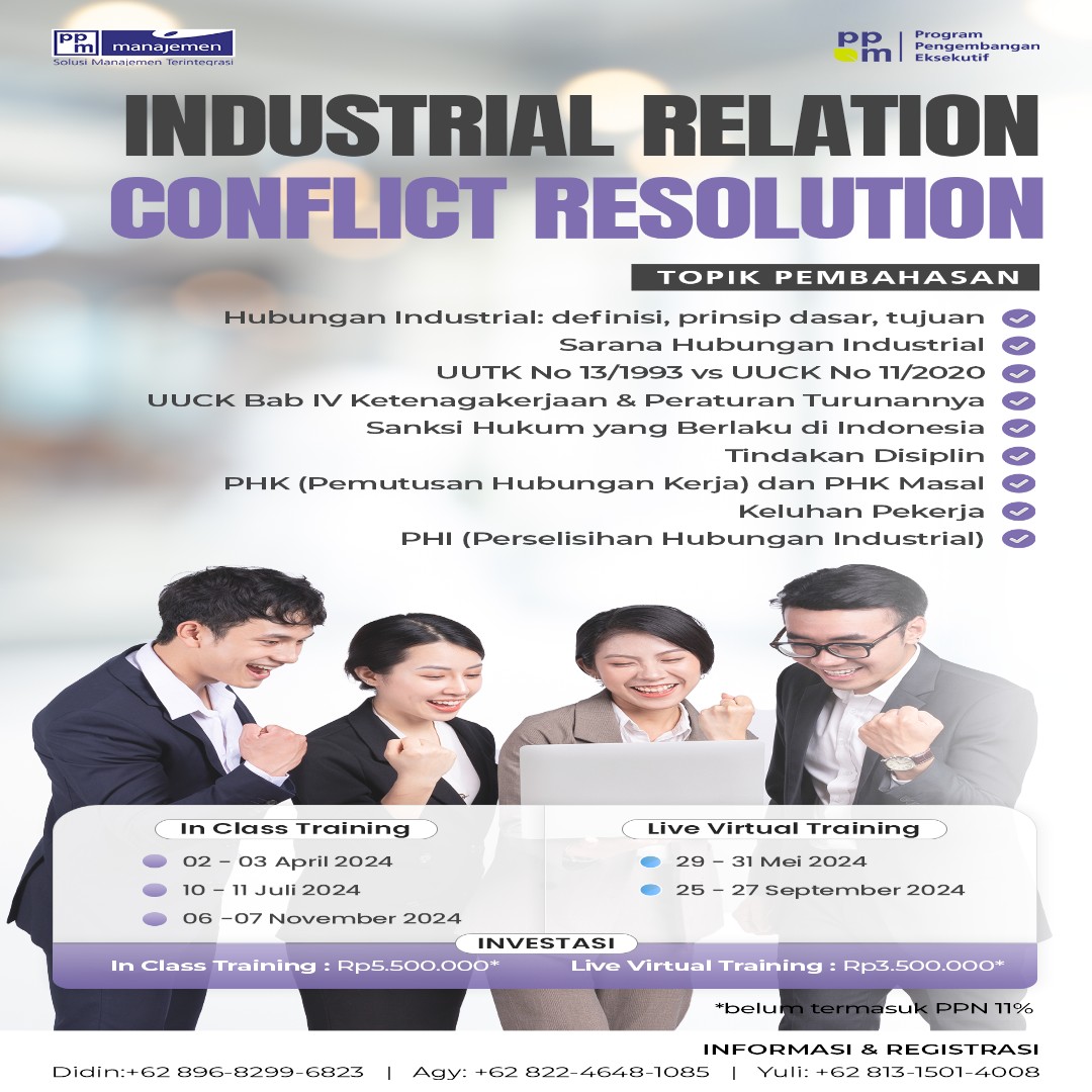 Industrial Relations Conflict Resolutions - PPM Manajemen